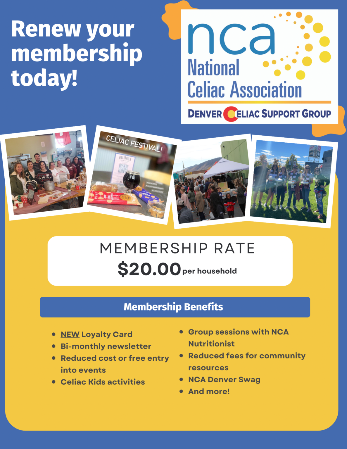 Become a Member - NCA Denver Celiacs
